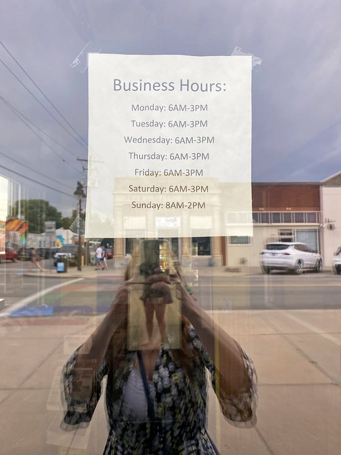 The hours posted on Bradley's door reveal the secret to their success—early risers get the freshest biscuits, while everyone gets home-cooked goodness before mid-afternoon.