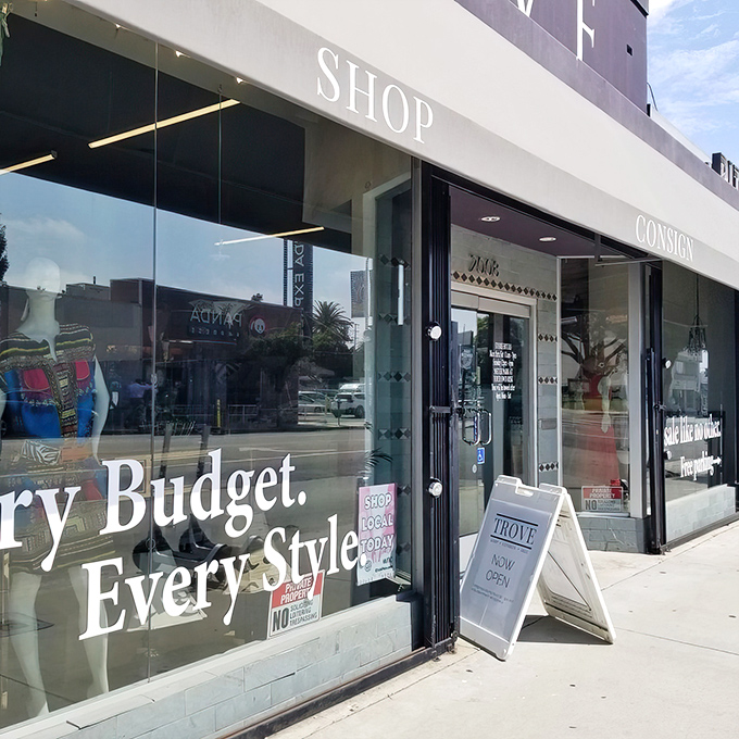 "Every Budget. Every Style." isn't just a slogan—it's TROVE's philosophy, evident in their welcoming storefront that beckons fashion-conscious bargain hunters.