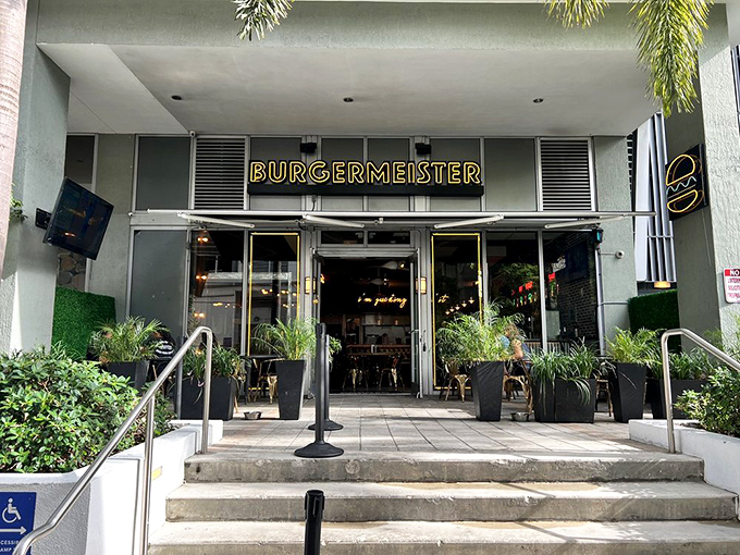 Approaching Burgermeister feels like discovering a secret clubhouse where the password is "hungry" and everyone gets in.