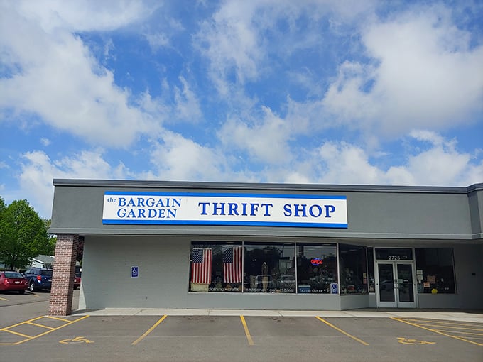 On sunny days, Bargain Garden's façade practically winks at passersby, as if to say, "You have no idea what wonders await inside these unassuming walls."