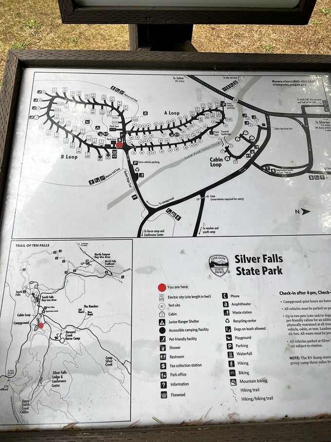 The trail map: preventing the age-old hiking argument of "I think we should have turned left at that big tree" since 1933.