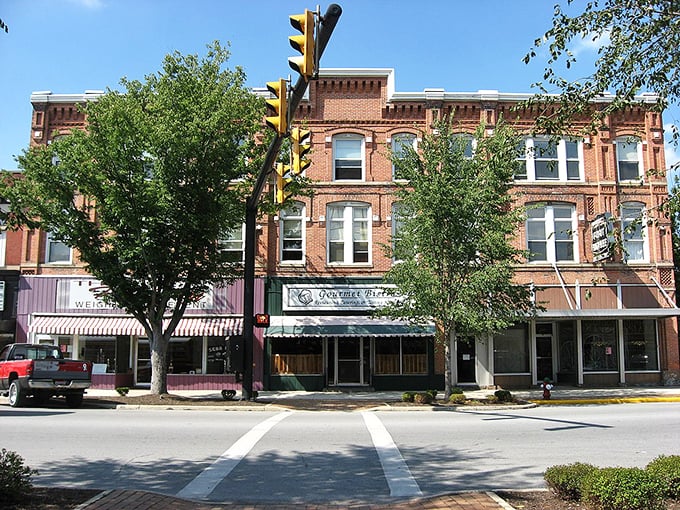 Downtown St. Marys offers a charming mix of historic buildings, local shops, and tree-lined streets perfect for a relaxing stroll.