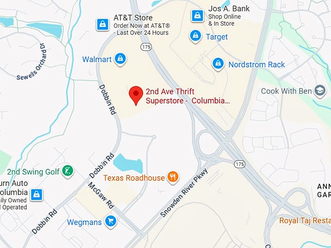 16. 2nd ave thrift superstore columbia, md map