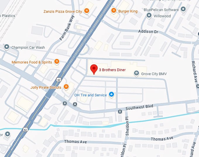 16. 3 brothers diner map