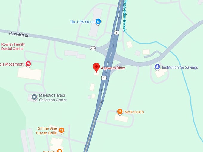 16. agawam diner map