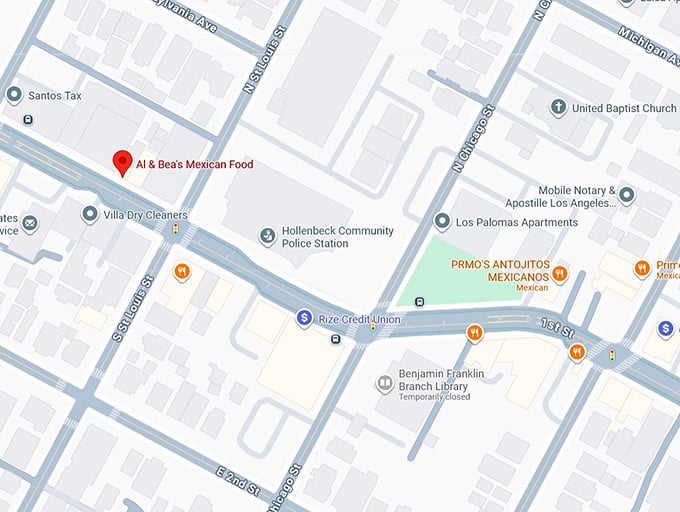 16. al & bea's mexican food map
