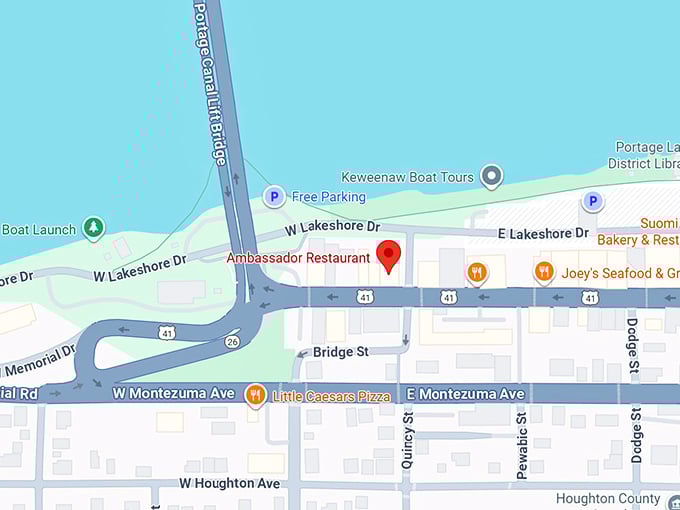 16. ambassador restaurant map