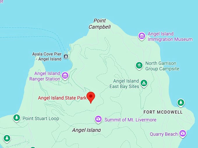 16. angel island state park map