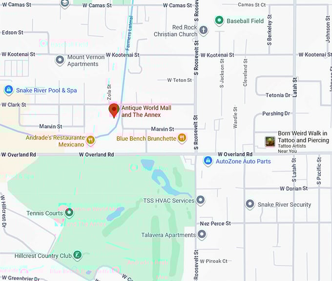 16. antique world mall and the annex map
