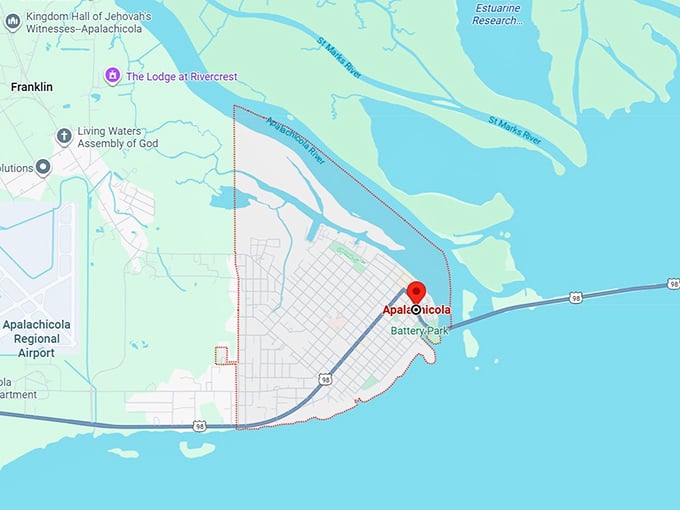 16. apalachicola, fl map