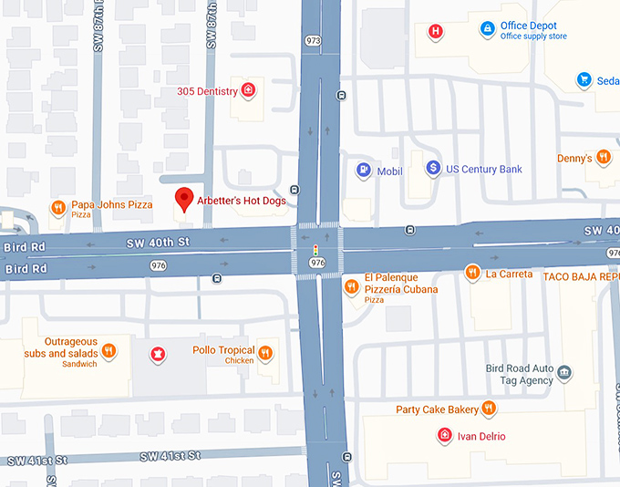 16. arbetter's hot dogs map