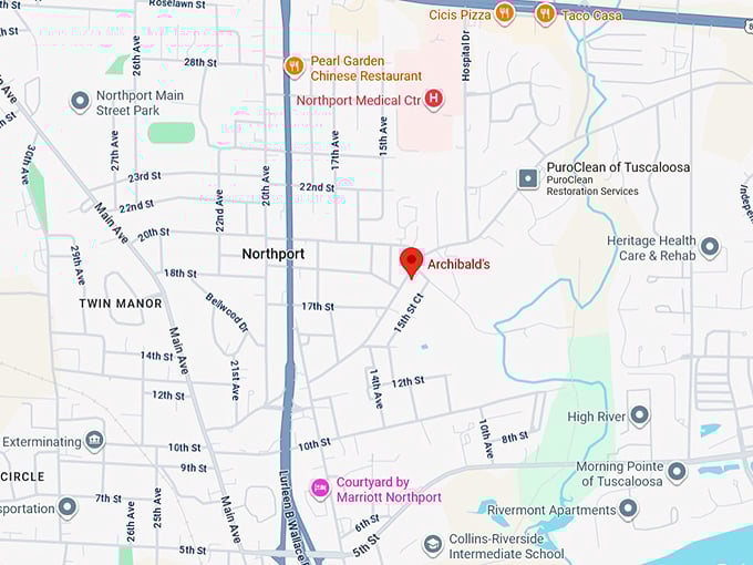 16. archibald’s bbq map