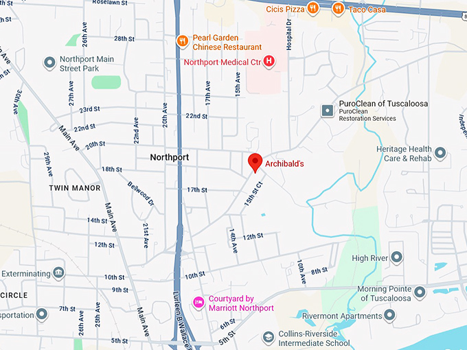 16. archibald’s bbq map