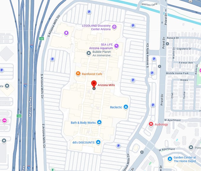 16. arizona mills map