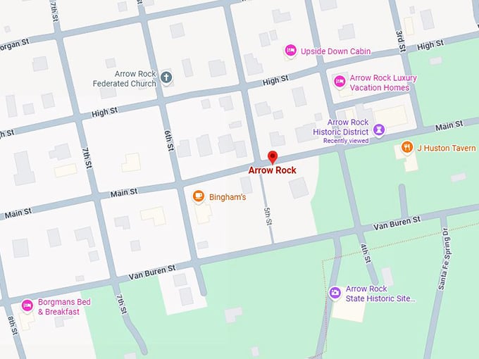 16. arrow rock mo map