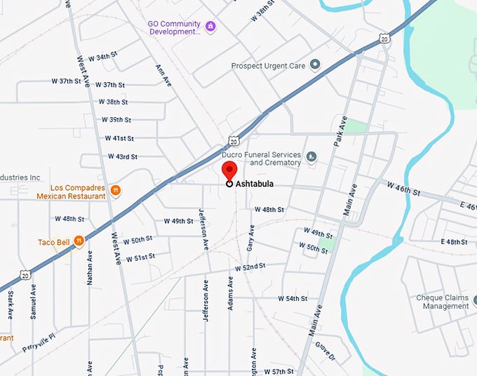 ashtabula map