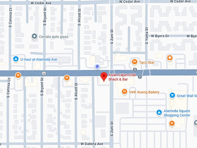 16. asian cajun crab shack & bar map