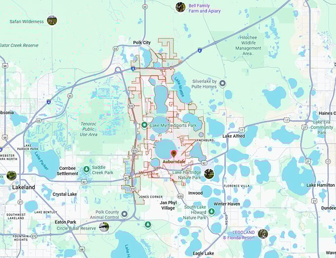 16. auburndale map