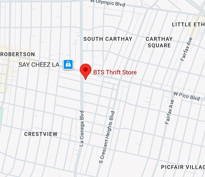 16. bts thrift store map