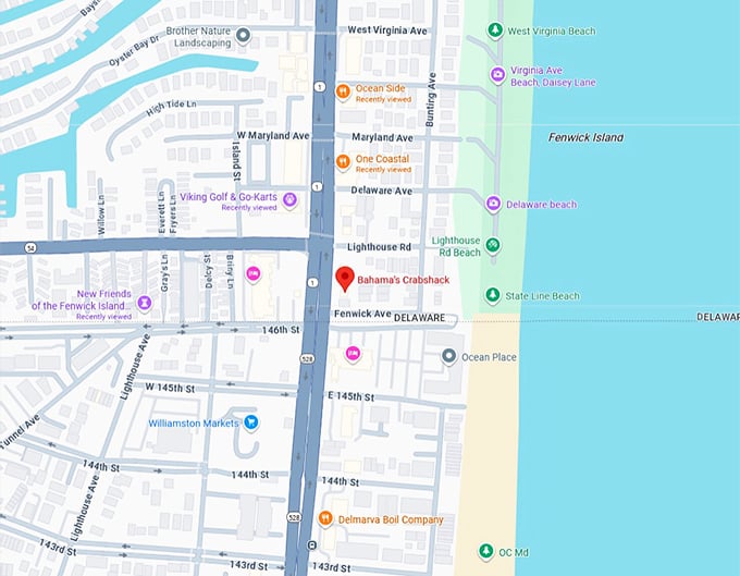 16. bahama’s crabshack map