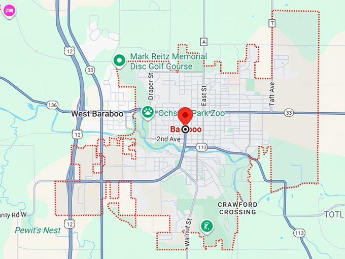 baraboo, wi map