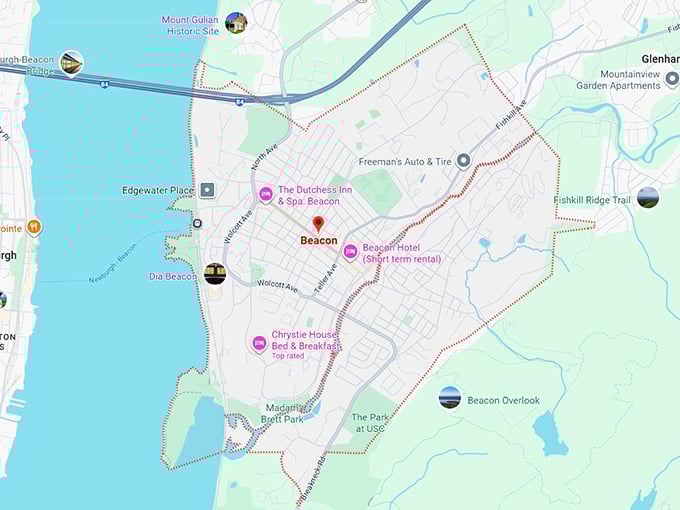 16. beacon, ny map