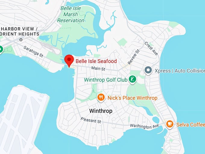 16. belle isle seafood map