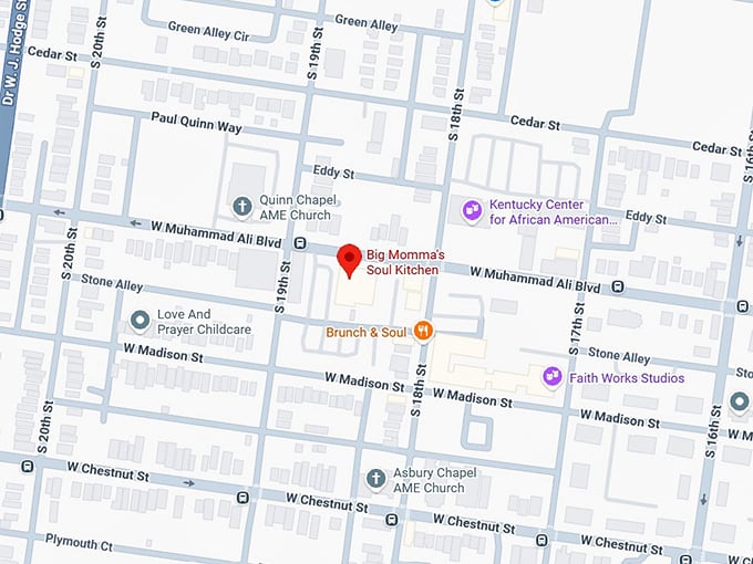 16. big momma’s soul food kitchen map