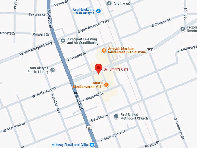 16. bill smith’s cafe map