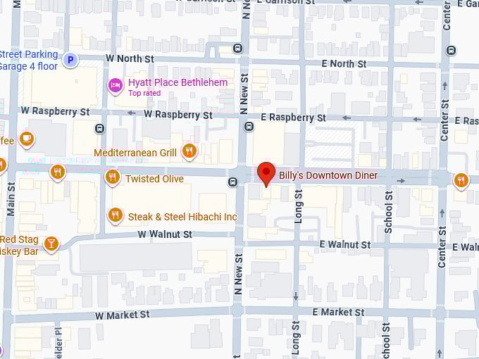 16. billy’s downtown diner map