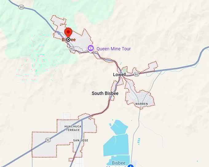 16. bisbee, az map