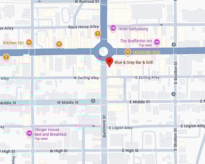 16. blue & gray bar & grill map
