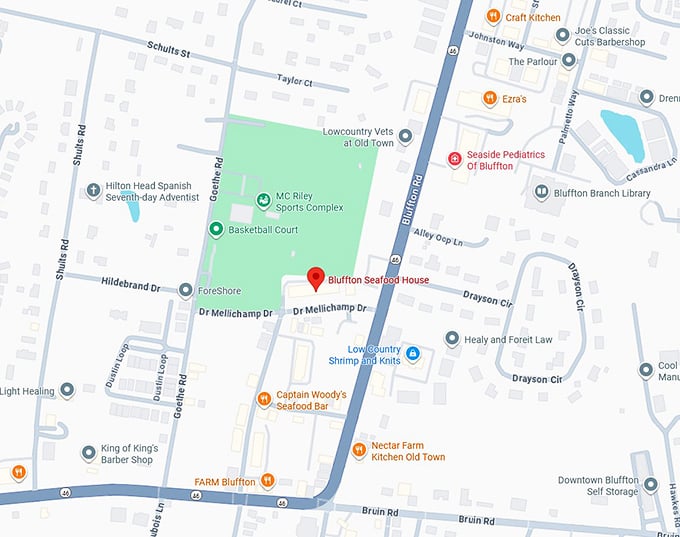 16. bluffton seafood house map