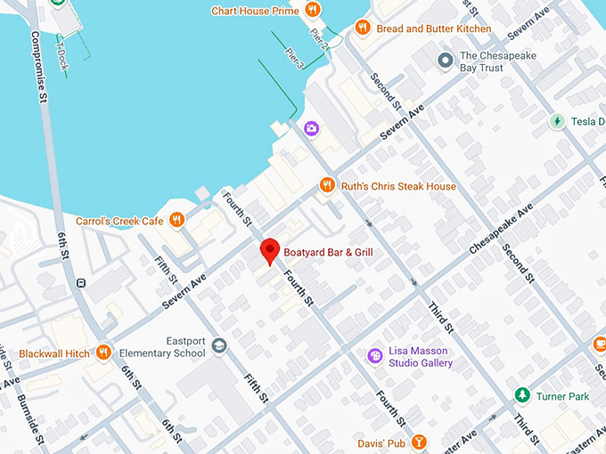 16. boatyard bar & grill map