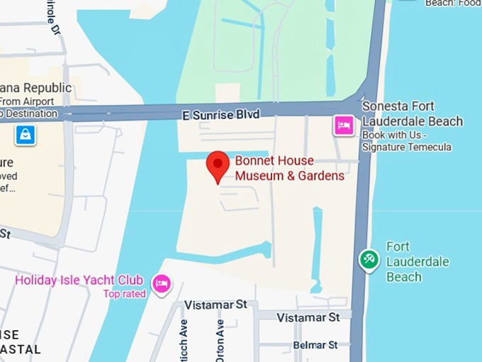 16. bonnet house museum & gardens map