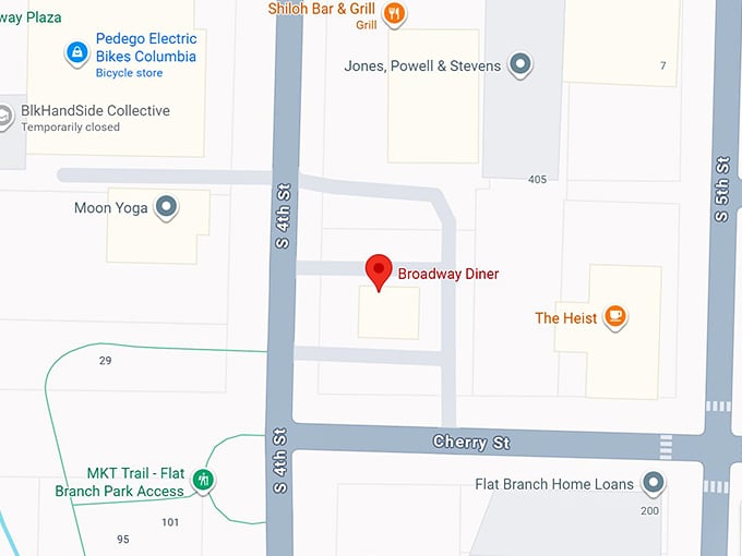 16. broadway diner map