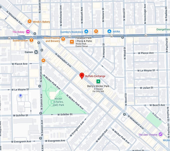 16. buffalo exchange (1478 n milwaukee ave) map