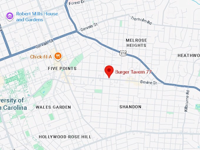16. burger tavern 77 map