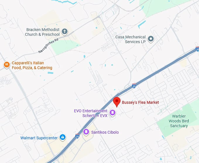 16. bussey's flea market map