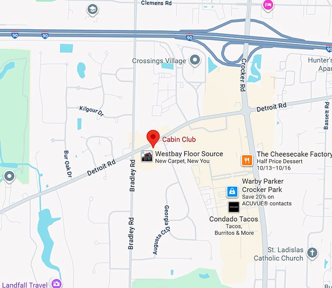 16. cabin club map