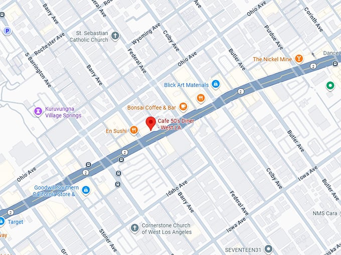 16. cafe 50's map