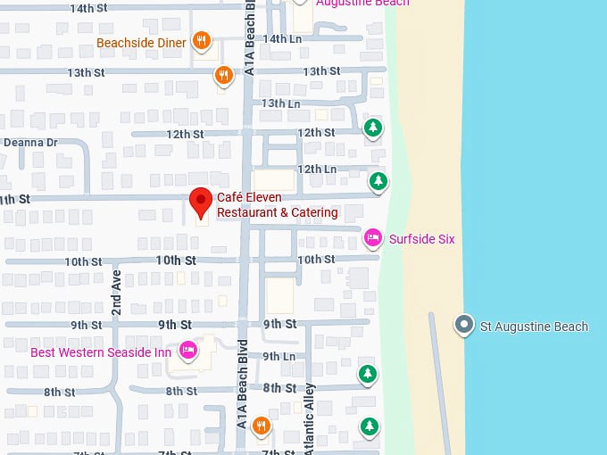 16. café eleven restaurant & catering map