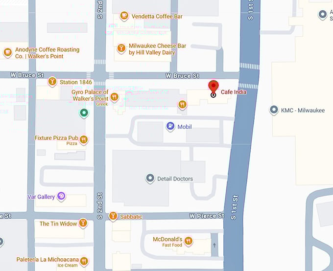 16. cafe india map