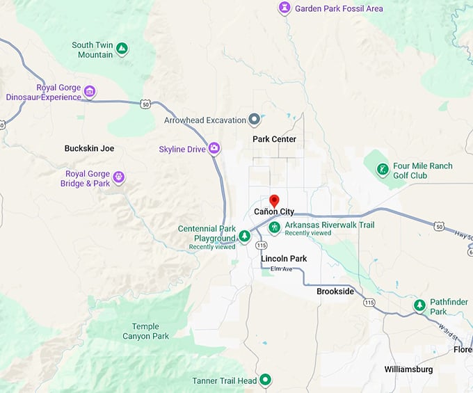 16. cañon city map