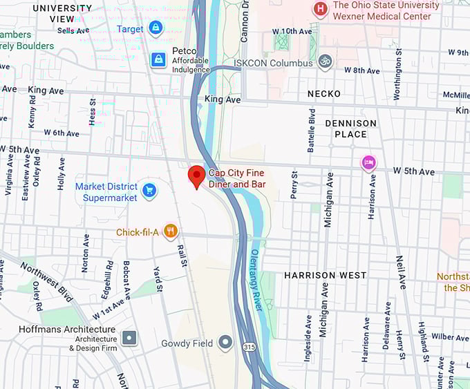 16. cap city fine diner and bar map