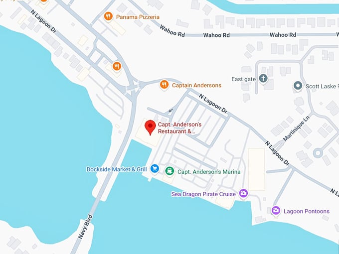 captain anderson’s restaurant map