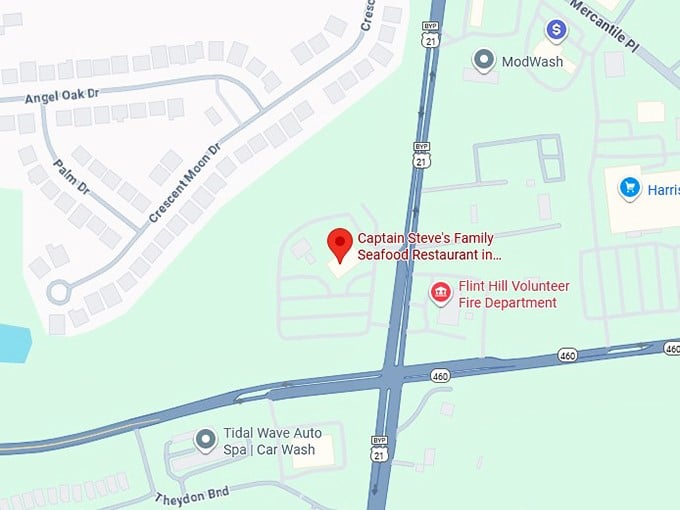 16. captain steve's family seafood restaurant in fort mill, sc map