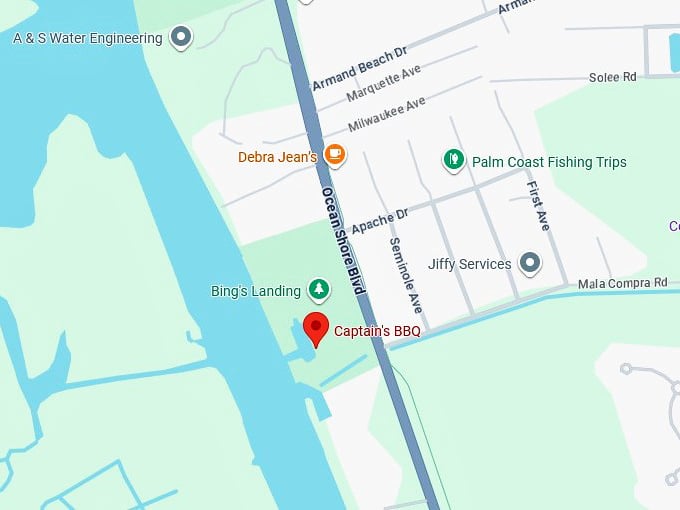 16. captain's bbq map