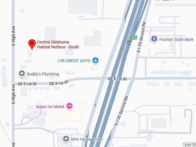 16. central oklahoma habitat restore south map
