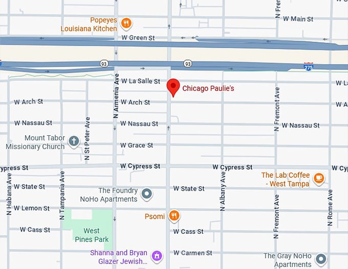 16. chicago paulie's map